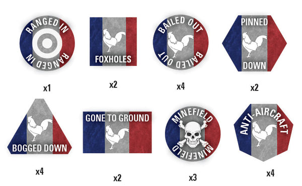 WWIII: NATO: Team Yankee French Token Set – Battle Bunker